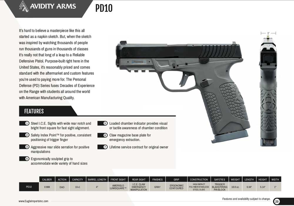 SHOT Show 2017 PD10 Feature Overview - Avidity Arms