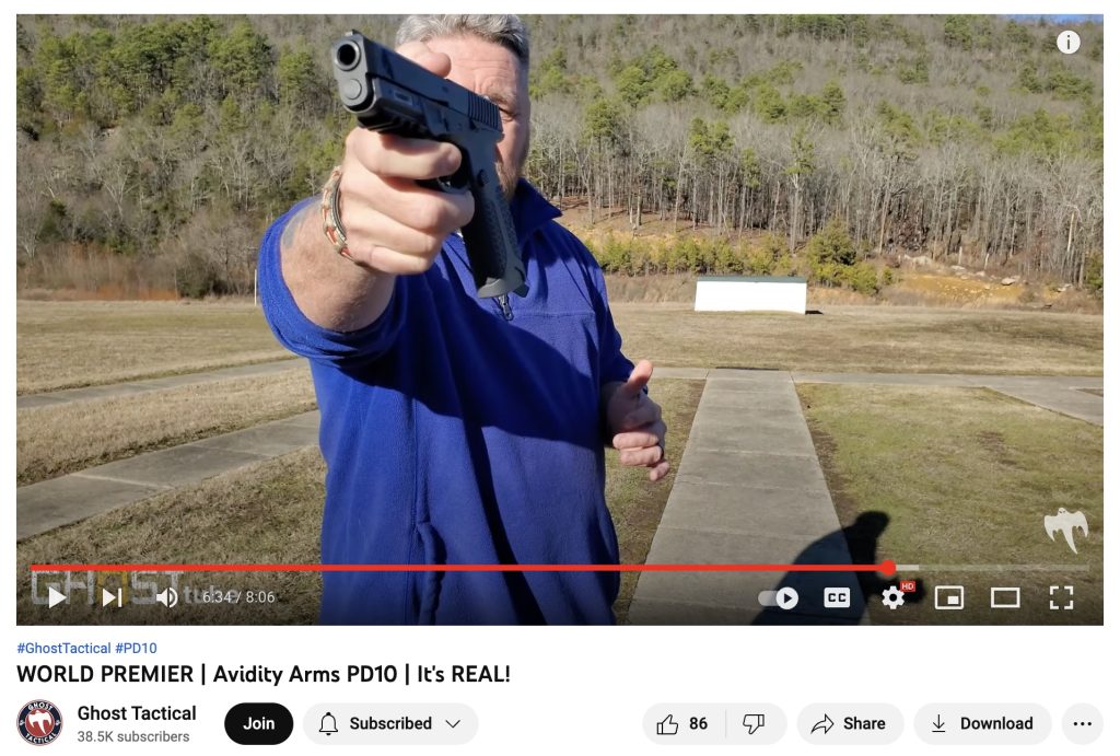 Ghost Tactical PD10 Review on Youtube! - Avidity Arms