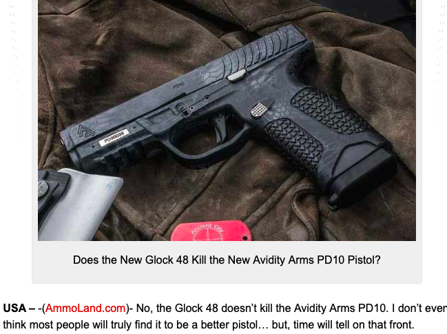 Did the Glock 48 Kill the PD10? - Avidity Arms