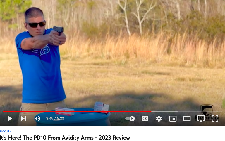 PD10 YouTube Review from Bearco Training - Avidity Arms