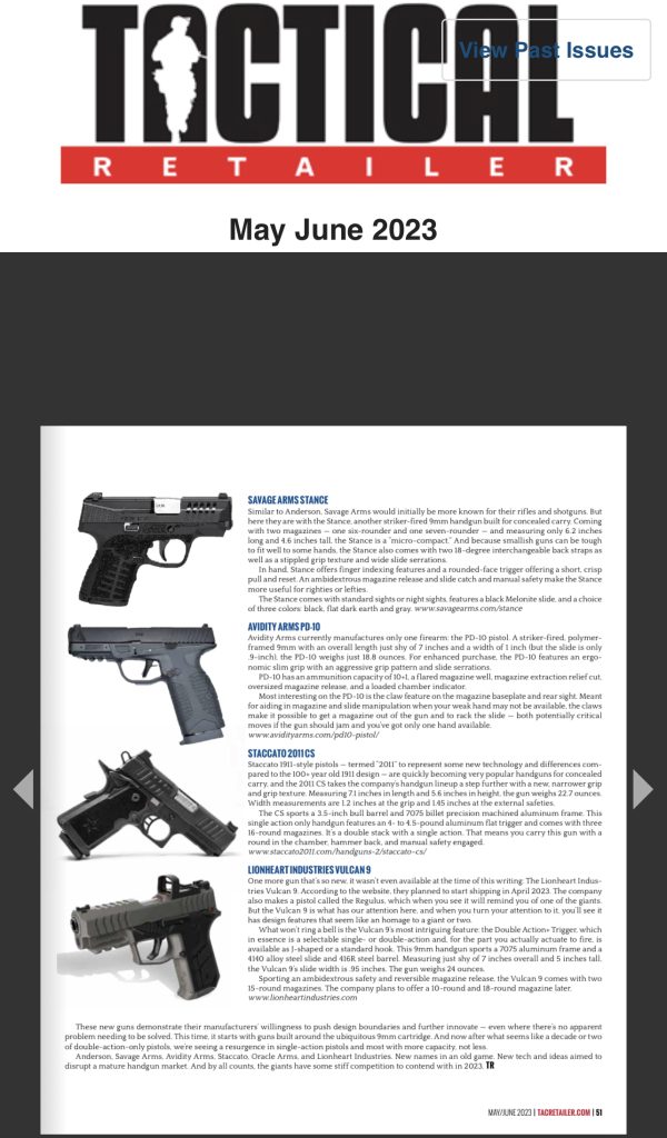 Tactical Retailer "New 9's" - Avidity Arms