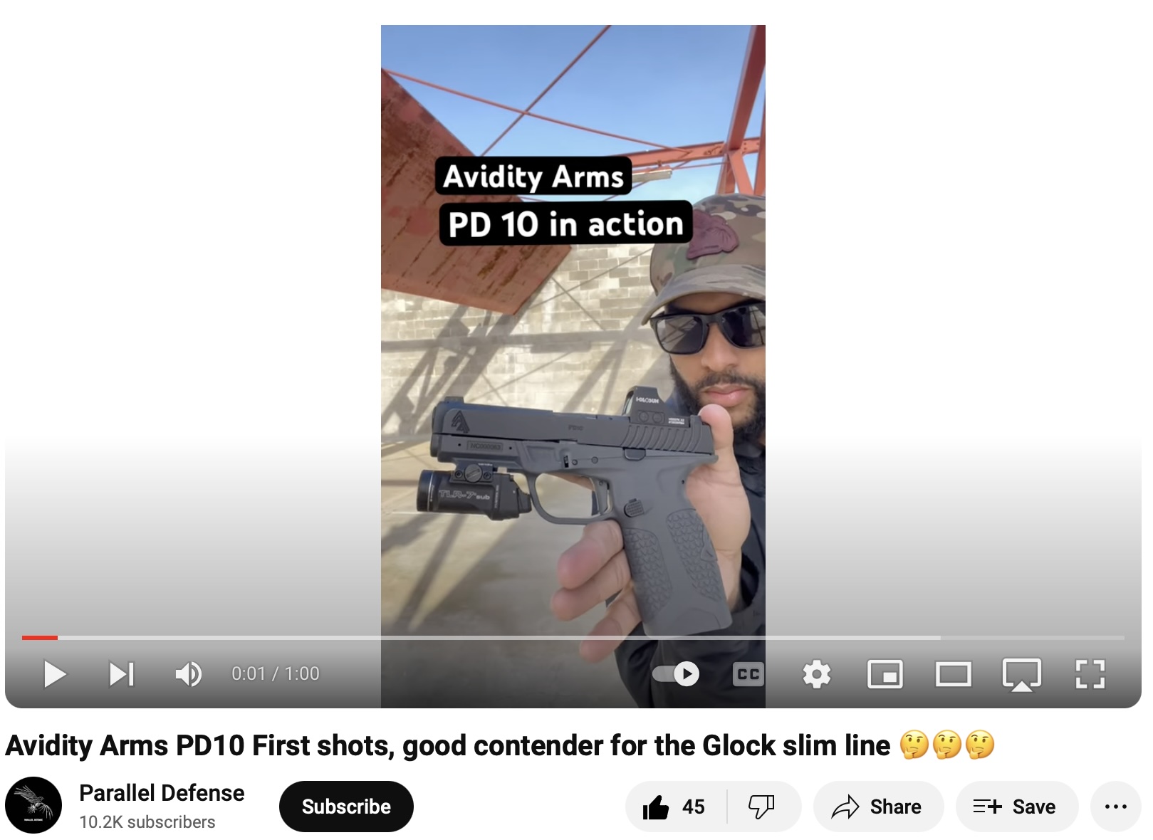 Parallel Defense Shoots the PD10! - Avidity Arms