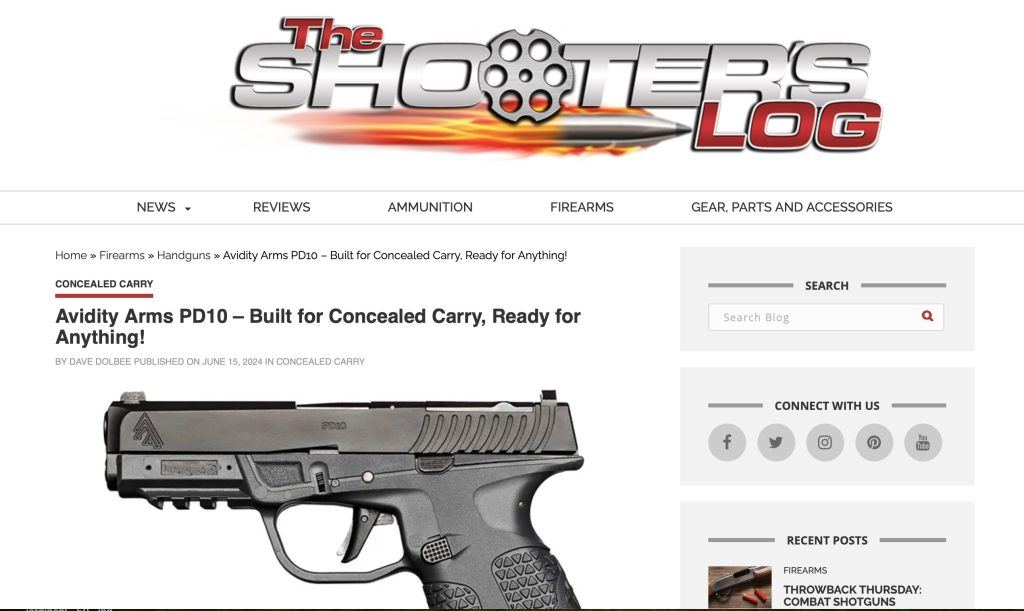 Shooter's Log Reviews the PD10! - Avidity Arms